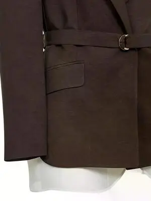 BLANCA VITA Belted Peak-lapel Blazer