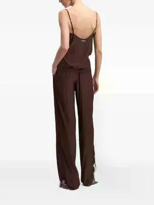 16Arlington Ricci Lace-trim Palazzo Pants - Brown