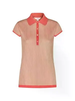 Malo Ribbed-knit Polo Shirt - Brown