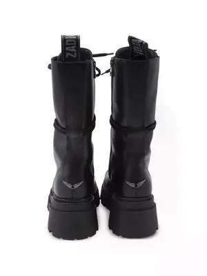 Zadig&Voltaire Ride Leather High-top Boots - Black
