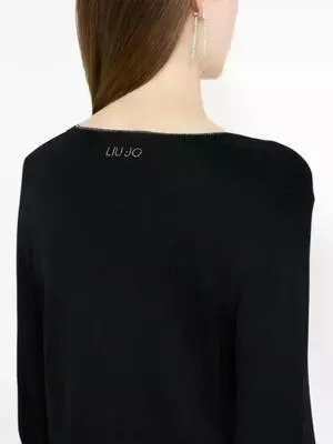 Liu Jo Jewel-button Cardigan With Lurex Trim