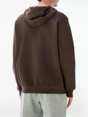 JORDAN Logo-embroidered Hoodie - Brown