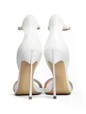 Casadei Open Toe Heeled Sandals - White
