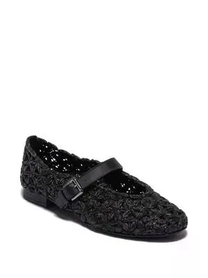 Bernardo Borden Woven Ballet Flats - Black