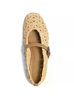 Bernardo Borden Woven Ballet Flats - Neutrals