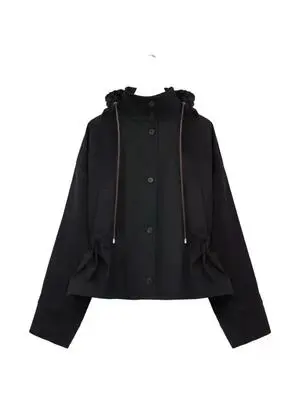 Loewe Hooded Button-fastening Jacket - Black