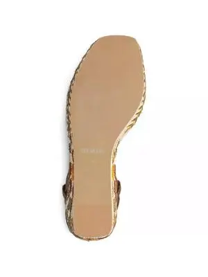 Bernardo Cairo Floral Wedge Espadrilles - Brown
