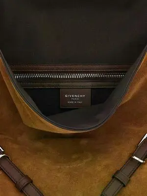 Givenchy Medium Voyou Suede Shoulder Bag - Brown