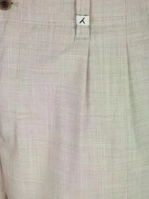 MYTHS Pleated Slub-texture Trousers - Neutrals