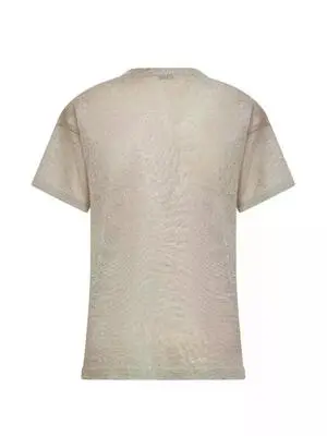 Brunello Cucinelli Ribbed-knit Short-sleeve Sweater