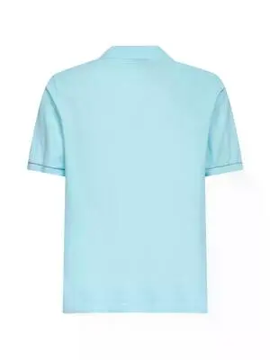 MC2 SAINT BARTH Embroidered-logo Piqué T-shirt - Blue