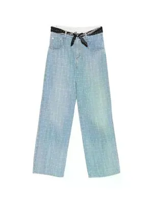 Ermanno Scervino Check-pattern Wide-leg Jeans
