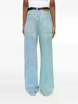 Ermanno Scervino Check-pattern Wide-leg Jeans