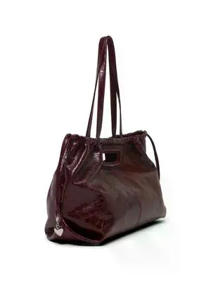 Maje M Leather Tote Bag - Red