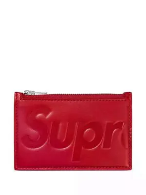 Supreme Embossed-logo Leather Card Holder