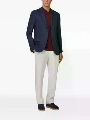 Boggi Milano Micro Textured Jacket In Pure Linen