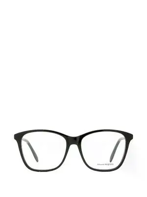 Alexander McQueen Square Frame Eyeglasses - Black