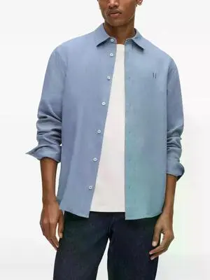 Karl Lagerfeld Logo-embroidered Linen Shirt