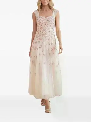 NEEDLE & THREAD Mayflower Ditsy Embroidered Gown