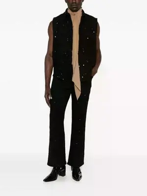 ERNEST W. BAKER Sequin-embellished Sleeveless Shirt
