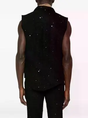 ERNEST W. BAKER Sequin-embellished Sleeveless Shirt