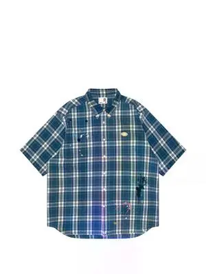 AAPE BY *A BATHING APE Splatter Plaid Shirt