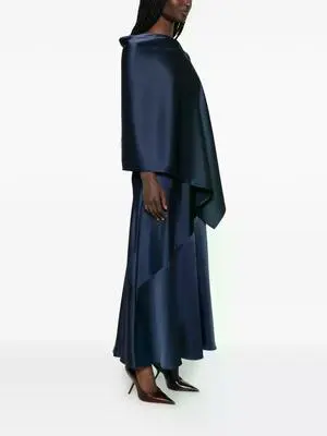 Max Mara Calante Asymmetric Draped Dress - Blue