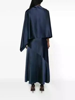 Max Mara Calante Asymmetric Draped Dress - Blue