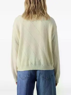 American Vintage Diamond-knit V-neck Sweater