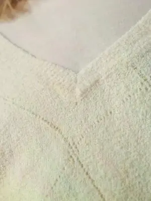 American Vintage Diamond-knit V-neck Sweater