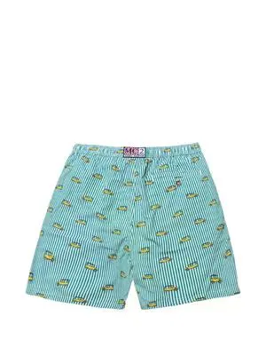 MC2 SAINT BARTH Striped Car-motif Shorts