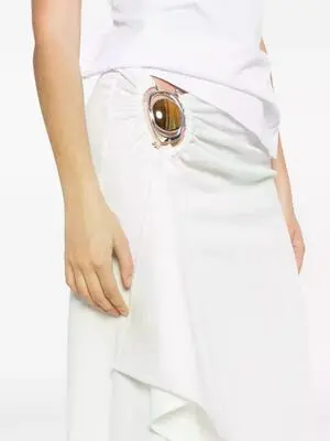 Christopher Esber Occhio Crystal-embellished Skirt - White