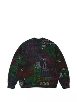 Supreme Embroidered Sweater - Black