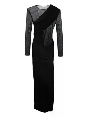 Saint Laurent Draped Mesh Dress