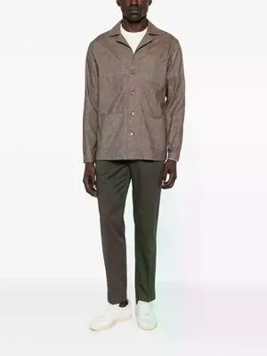 VELA SHOP Patch-pocket Long-sleeve Shirt
