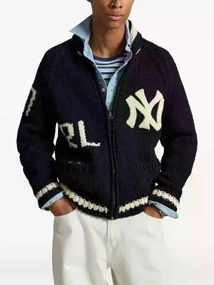 Polo Ralph Lauren Logo-patch Chunky-knit Cardigan