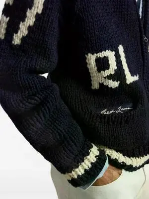 Polo Ralph Lauren Logo-patch Chunky-knit Cardigan