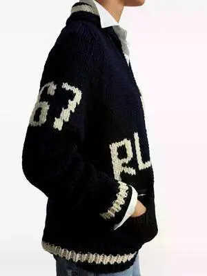 Polo Ralph Lauren Logo-patch Chunky-knit Cardigan