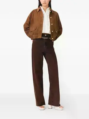 Maje Chain-link Belted Boot-cut Jeans - Brown