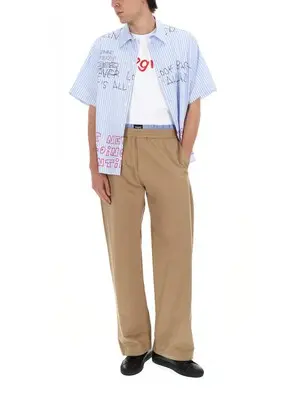 MSGM Printed Shirt - Azure