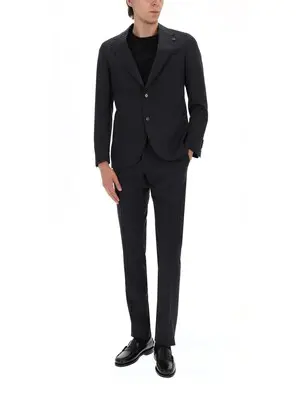 LARDINI Wool Two-piece Suit - Black