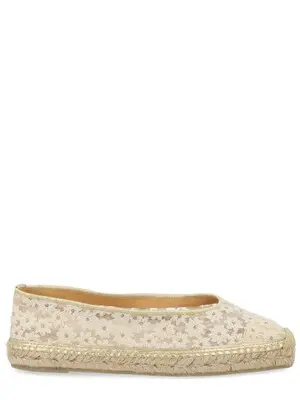 Espadrilles with Flower Embellishment