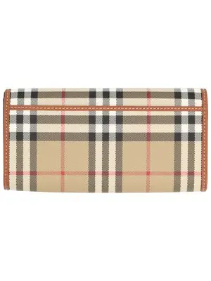 Burberry Portafoglio "continental Check - Beige