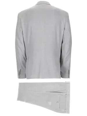 BOSS Two-piece Suit With Micro Pattern - Grey