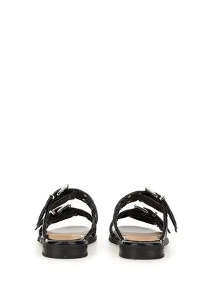 GANNI Buckled Sandals - Black