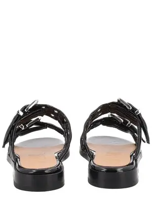 GANNI Buckled Sandals - Black