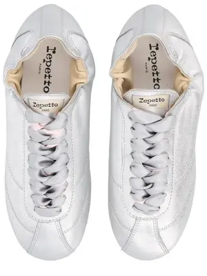 Repetto Tennis Silk Sneaker - Silver