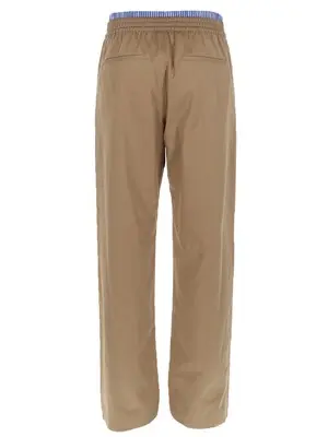MSGM Cotton Trousers With Elastic Waistband