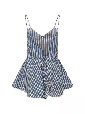 Andamane Celeste Striped Playsuit - Blue