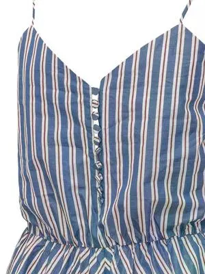 Andamane Celeste Striped Playsuit - Blue